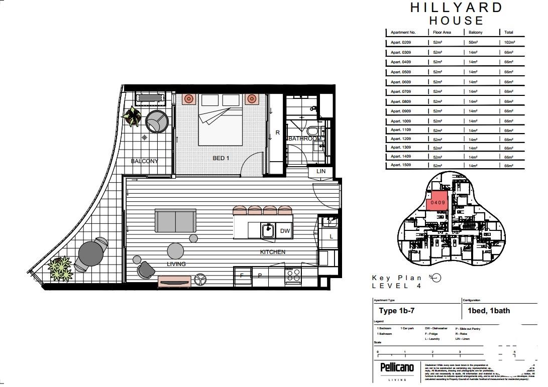 One bedroom, One bathroom unfurnished apartment at Hillyard House. 1 ...